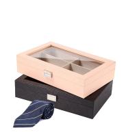 China Unfinished Wood Tie Gift Storage Boxes Customized Logo Acceptable and Free Sample Charge for sale