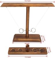 China Developmental Game Solid Wooden Ring Hook Toss Game for Bar Age Range 8 to 13 Years for sale