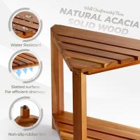 China Living Room Furniture Wooden Corner Shower Bench Seats and Benches with Storage Shelf for sale