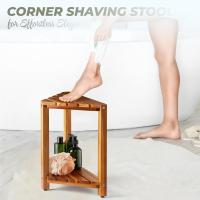 China Living Room Furniture Wooden Corner Shower Bench Seats and Benches with Storage Shelf for sale