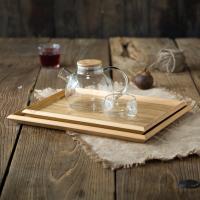 China Concise Style Wooden Food Serving Trays Customized Designs Ideal for Food and Drinks for sale