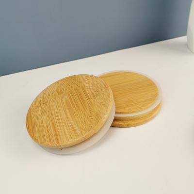 China 100% Natural Bamboo Lid for Glass Candle Jar Customized Design and Eco-friendly Materia for sale