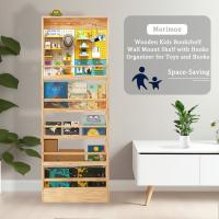 China Space-Saving Wall Mount Shelf for Kids' Toys and Books Wooden Bathroom Wall Cabinet for sale