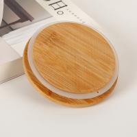 China 100% Natural Bamboo Lid for Glass Candle Jar Customized Design and Eco-friendly Materia for sale