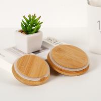 China 100% Natural Bamboo Lid for Glass Candle Jar Customized Design and Eco-friendly Materia for sale
