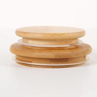 China 100% Natural Bamboo Lid for Glass Candle Jar Customized Design and Eco-friendly Materia for sale