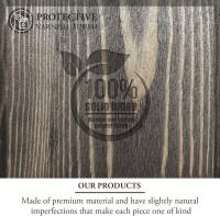 China 21 Peg Wooden Ring Holder for Wall Mounted Vintage Gray Solid Wood Jewelry Display for sale