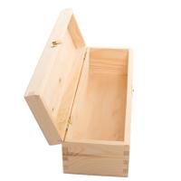 China Custom Order Accepted Silk-screen Printing Unfinished Pine Wood Wooden Box for Wine for sale