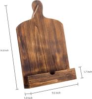 China Stylish Pine Wood Cookbook Stand with Standing Installation and Brown Cutting Board for sale