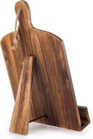 China Stylish Pine Wood Cookbook Stand with Standing Installation and Brown Cutting Board for sale