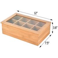 China Industrial Toy Custom Print Bamboo Wooden Tea Packaging with Glass Top Unfinished for sale
