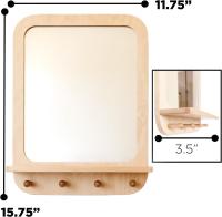 China Entryway Mirror with Hooks and Shelf Organizer Self Rustic Design Style for sale