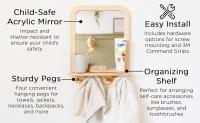 China Entryway Mirror with Hooks and Shelf Organizer Self Rustic Design Style for sale