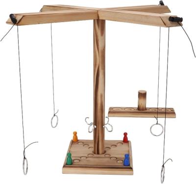 China Save Space Solid Wooden Ring Hook Toss Game Latest Addition for Bar Entertainment for sale