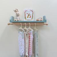 China As Your Request Blue Nursery Shelf with Clothes Hanger Organize Your Child's Clothing for sale