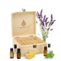 China Unfinished Packaging Doterra Wooden Essential Oil Box with Customized Logo Acceptable for sale