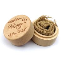 China Small Wood Ring Box for Beautifully Proposing Marriage Handmade Beech and Walnut for sale