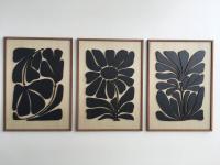 China Home Appliance Mid Century Modern Wall Art for Boho Room Leafy Art in Minimal Black and White for sale