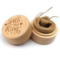 China Small Wood Ring Box for Beautifully Proposing Marriage Handmade Beech and Walnut for sale