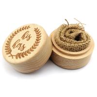 China Small Wood Ring Box for Beautifully Proposing Marriage Handmade Beech and Walnut for sale