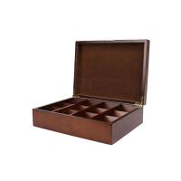 China Customized Logo Acceptable Painted Eco-friendly Vintage Chest Wooden Box Packaging Tea for sale