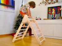 China Customized Indoor Fitness Wooden Climbing Triangle Set for Kids Montessori Playground for sale