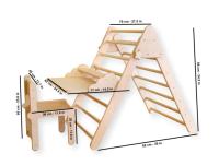 China Customized Indoor Fitness Wooden Climbing Triangle Set for Kids Montessori Playground for sale