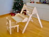 China Customized Indoor Fitness Wooden Climbing Triangle Set for Kids Montessori Playground for sale