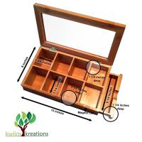 China Varnishing Drawer Pine Wood Tea Assortment Box in Customized Color for Tea Collection for sale