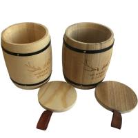 China Natural Wooden Barrel Craft Decoration with Customized Logo Acceptable and Gift for sale