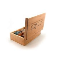 China 8 Compartment Wooden Tea Box in Plain Color Suitable for Silk-screen Printing for sale