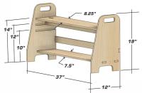 China Detachable Montessori Wooden Furniture for Kids Shoe Bench in Livingroom Playroom for sale
