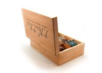China 8 Compartment Wooden Tea Box in Plain Color Suitable for Silk-screen Printing for sale