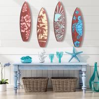 China Summer Hawaiian Tropical Surf Boards Decor for Wall As Your Request Party Beach Art for sale