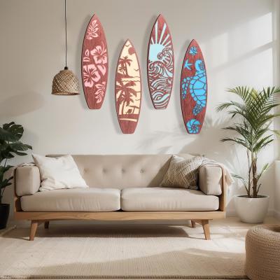 China Storage Containers Decorative Surfboard Wall Decor for Summer Hawaiian Beach Getaway for sale