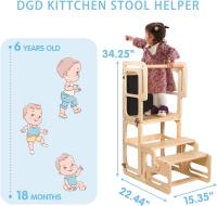 China Montessori Foldable Learning Wooden Tower Adjustable Kitchen Step Stool for Toddlers for sale
