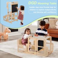 China Montessori Foldable Learning Wooden Tower Adjustable Kitchen Step Stool for Toddlers for sale