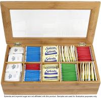 China Clear Lid Wooden Tea Box Customized Design 14.5 x 3.5 x 7.9 inches Printing Laser Engrave for sale