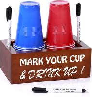 China Double White Pine Solo Disposable Cup Holder for Rustic Party Utensil Dispensing for sale
