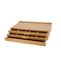 China Luxury Wooden Organizer Jewelry Box with Drawer Printing Silk-Screen Printing/Burned for sale
