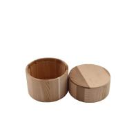 China Polished Handle Customized Logo Acceptable Cedar Wood Candle Jar with Wooden Lid for sale