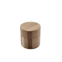 China Polished Handle Customized Logo Acceptable Cedar Wood Candle Jar with Wooden Lid for sale