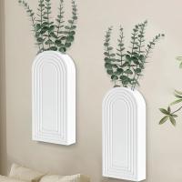 China Stain Finished Wood Wall Decor Hanging Planter for Indoor Plants and Dried Flowers for sale