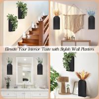 China Stain Finished Wood Wall Decor Hanging Planter for Indoor Plants and Dried Flowers for sale