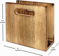 China Customizable Rustic Napkin Holder for Farmhouse Decoration Printing Silk-screen/Burned for sale