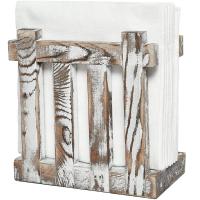 China Rustic Style Wood Napkin Holders for Table Restaurants Gifts Custom Burned All-Season for sale