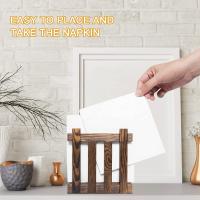 China Rustic Style Wood Napkin Holders for Table Restaurants Gifts Custom Burned All-Season for sale