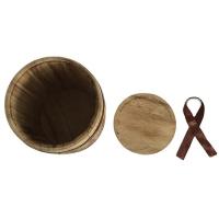 China Printing Burned Wooden Coffee Barrel Simple and Useful Design Perfect for Bulk Buying for sale