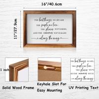 China Wooden Wall Hanging Sign for Farmhouse Bedroom Vintage Family Sign in Plain Color for sale