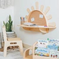 China Eco-friendly Sunshine Wall-Mounted Activity Table and Chair Set for Toddler Furniture for sale